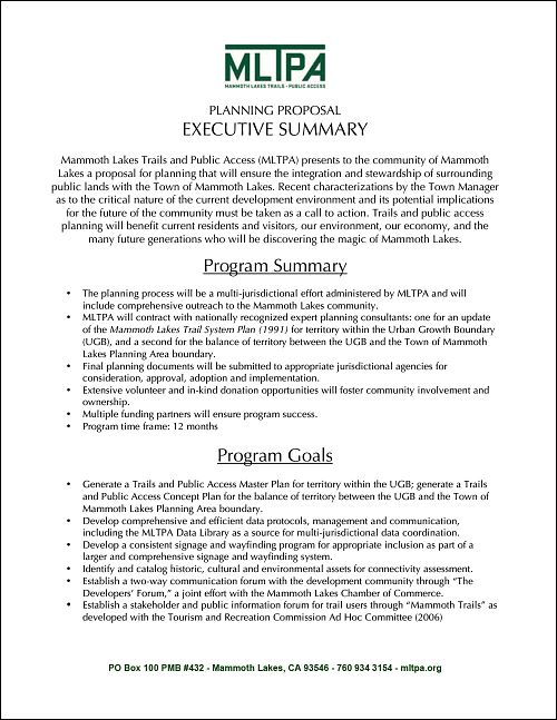 MLTPA Trails Planning Proposal